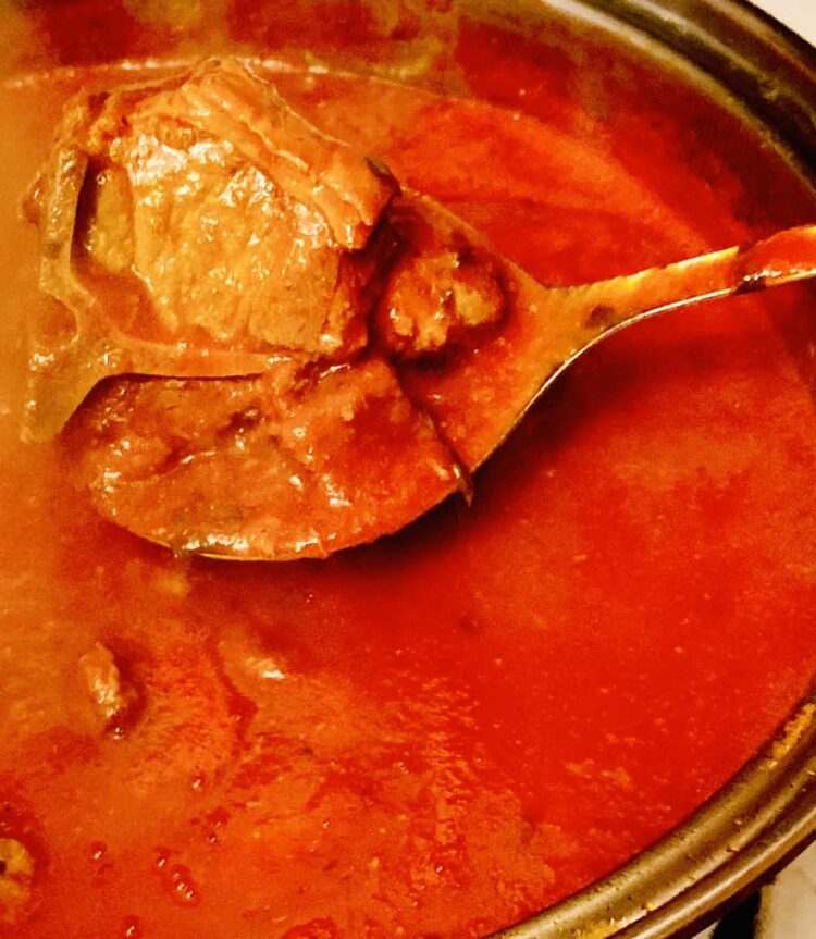 Authentic, Sunday Fresh Tomato Sauce with Lamb Meat and Meatballs An ...