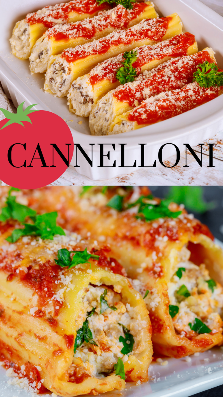 Homemade Italian Three Cheeses Manicotti Baked Pasta with Ricotta ...